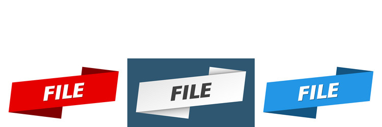 File ribbon paper band banner sign Royalty Free Vector Image