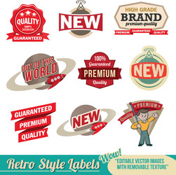 Vintage retro label set Royalty Free Vector Image