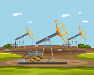 Oil drilling rig isolated Royalty Free Vector Image