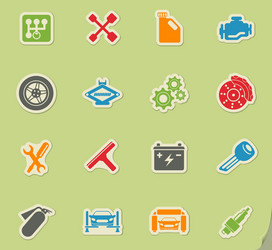 Auto service icons set Royalty Free Vector Image