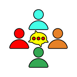 Conversations discussion icon Royalty Free Vector Image