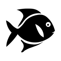 Fish black icon on white background Royalty Free Vector