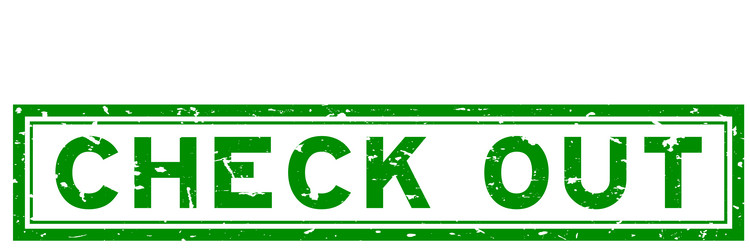 Grunge red check out word square rubber seal Vector Image