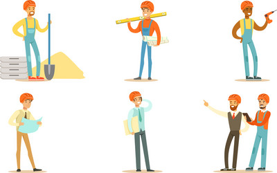 Cartoon Hard Working Man with Drill Vector Images (over 120)