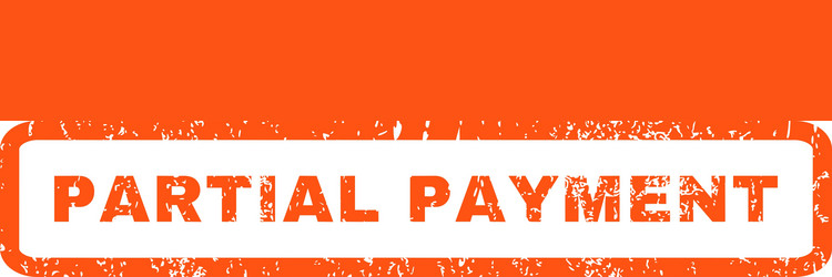 Partial payment rubber stamp Royalty Free Vector Image