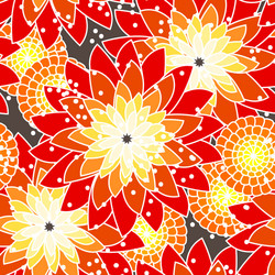 Fun seamless flower pattern Royalty Free Vector Image