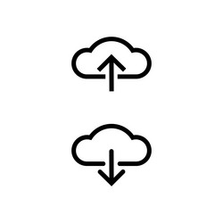 Upload and download logo Royalty Free Vector Image