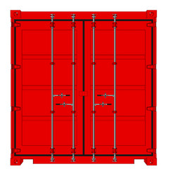 Red cargo container Royalty Free Vector Image - VectorStock