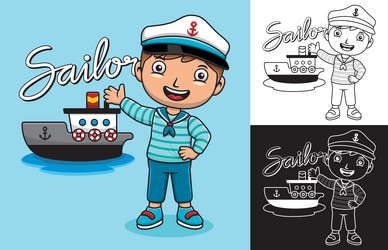 Young Seaman Cartoon Vector Images (over 130)