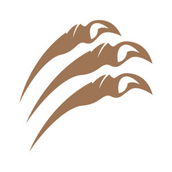 Claw icon logo design Royalty Free Vector Image