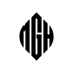 Mgh circle letter logo design Royalty Free Vector Image