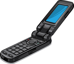 Old wireless cellphone cartoon Royalty Free Vector Image