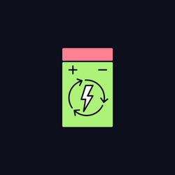 Lithium ion battery rgb color icon Royalty Free Vector Image