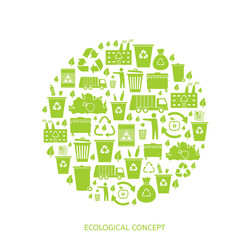 Recycling garbage icons Royalty Free Vector Image