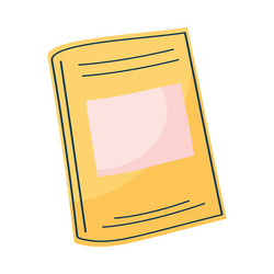 Yellow book literacy Royalty Free Vector Image
