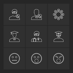 Avtar user profile avatar emoji emoticon Vector Image