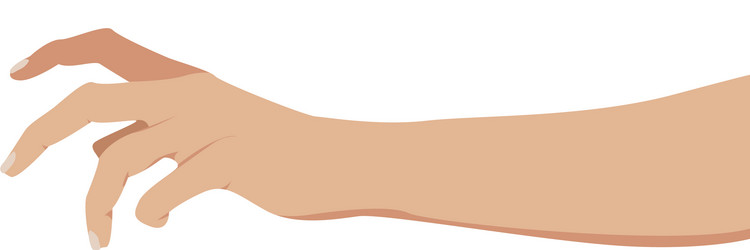 Grabbing dark skin hand picking hand grab Vector Image