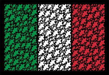 Italy flag pattern of abstract flower icons Vector Image