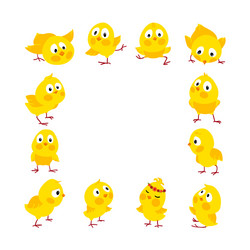 Cartoon little chick with easter egg Royalty Free Vector