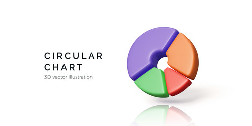 Pie chart circle graph with section from 1 to 11 Vector Image