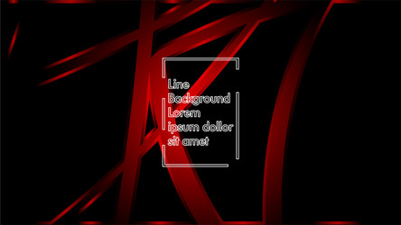 Red ribbon wave on a black background layout Vector Image
