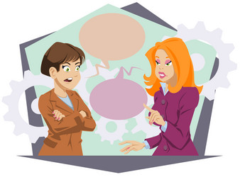 Two Girl Talking Comic Vector Images (over 170)