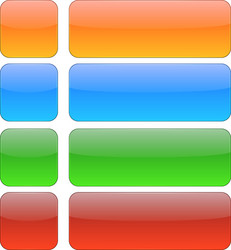 Rounded button banner backgrounds in 5 colors Vector Image