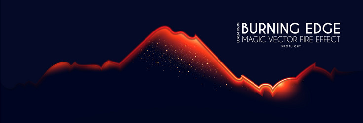 Burining ragged edge shining design fire Vector Image