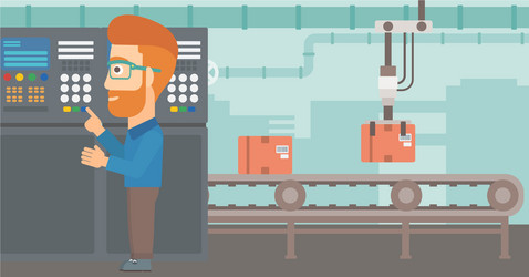 Engineer Standing Near Control Panel Vector Images (69)