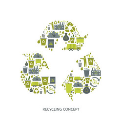 Recycling garbage icons Royalty Free Vector Image
