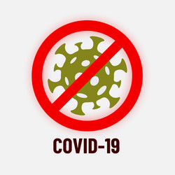 Sign caution coronavirus stop Royalty Free Vector Image