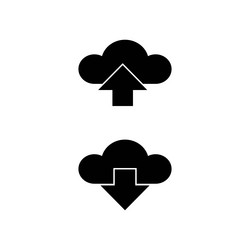 Upload and download logo Royalty Free Vector Image