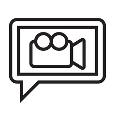 Video message icon Royalty Free Vector Image - VectorStock