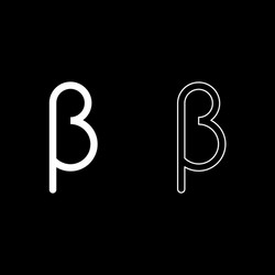 Beta greek symbol capital letter uppercase font Vector Image