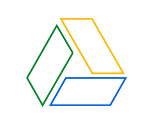 Google drive symbol logo black design Royalty Free Vector