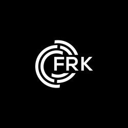 Frk letter logo design on black background Vector Image