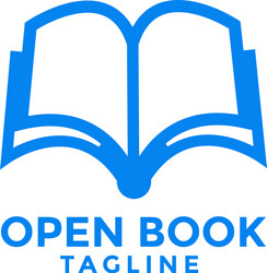 Open book document abstract logo Royalty Free Vector Image