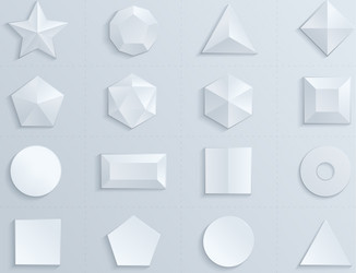 All basic 3d shapes template in dark Royalty Free Vector