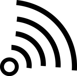 Flat line wifi wireless internet signal icon Vector Image