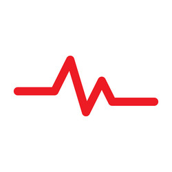 Red heartbeat pulse line Royalty Free Vector Image