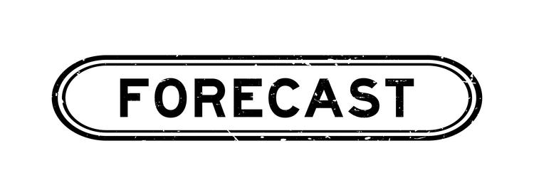 Grunge red forecast word rubber seal stamp Vector Image