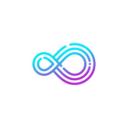 Infinity logo design idea with creative Royalty Free Vector