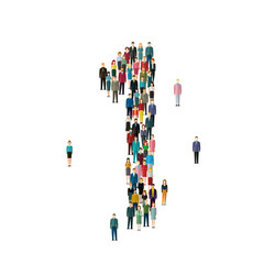Large group of people in number 1 one form Vector Image