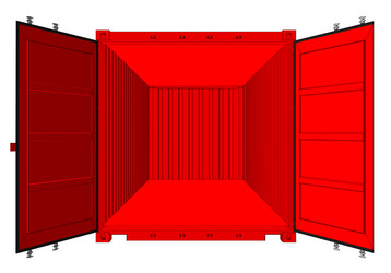 Freight shipping open cargo containers Royalty Free Vector