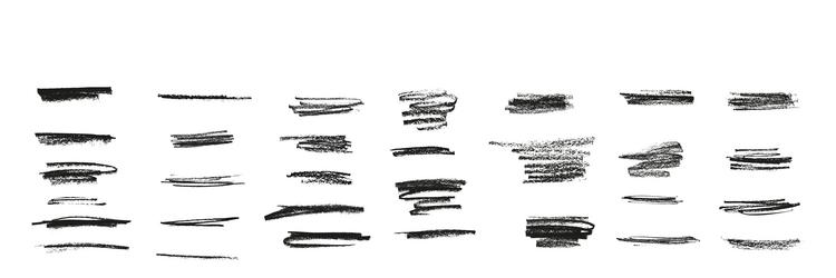 Underline strokes made with a brush paint lines Vector Image