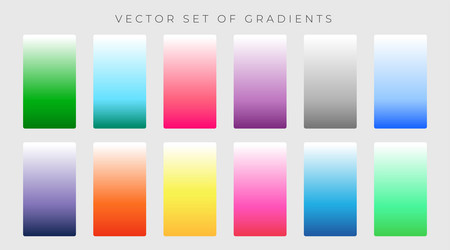 Elegant set of colorful web gradients Royalty Free Vector