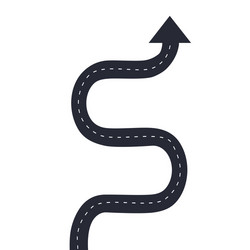 Winding road template highway or roadway Vector Image