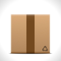 Collection corrugated box recycle Royalty Free Vector Image