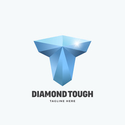 Letter t diamond logo template design Royalty Free Vector