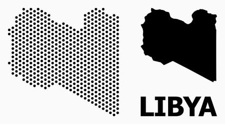 Spectrum dot map libya Royalty Free Vector Image